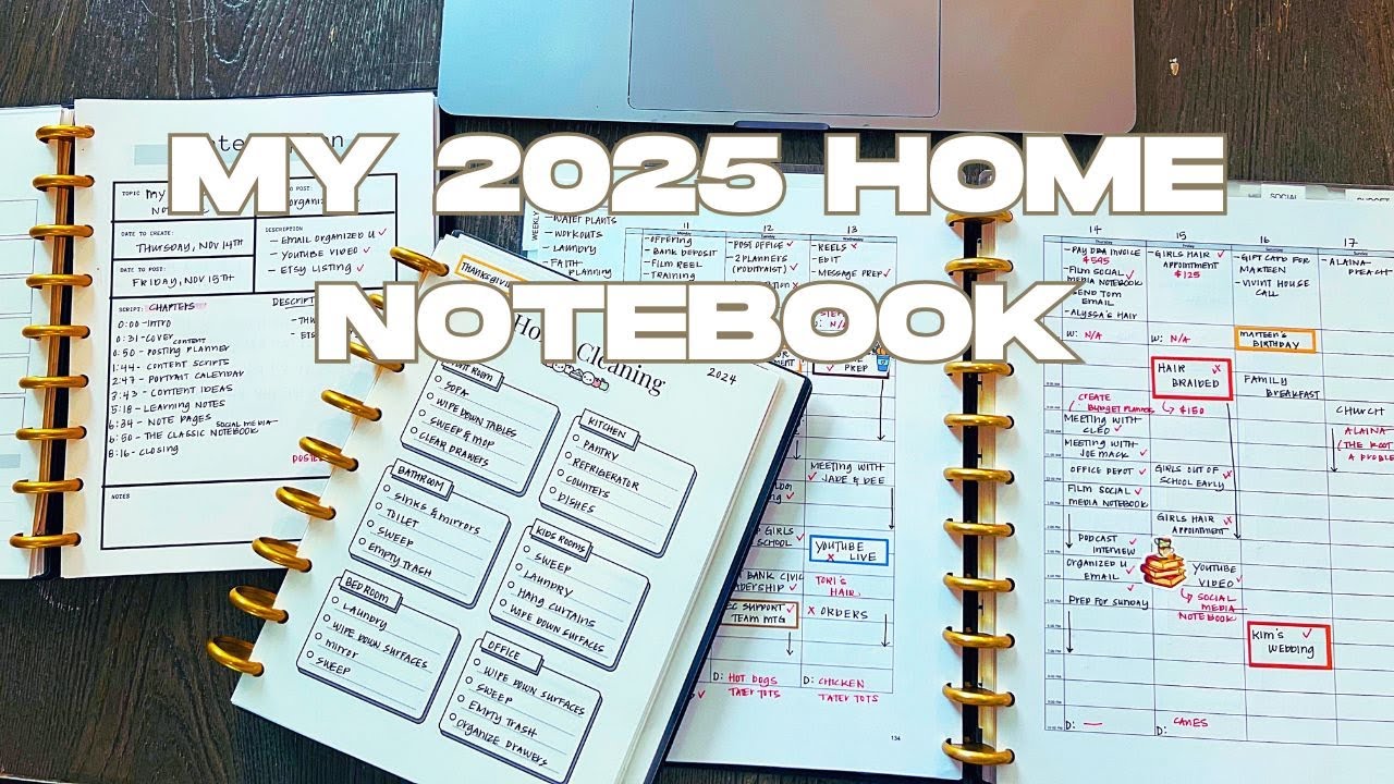 My 2025 Home Notebook #homemanagement #homenotebook - YouTube