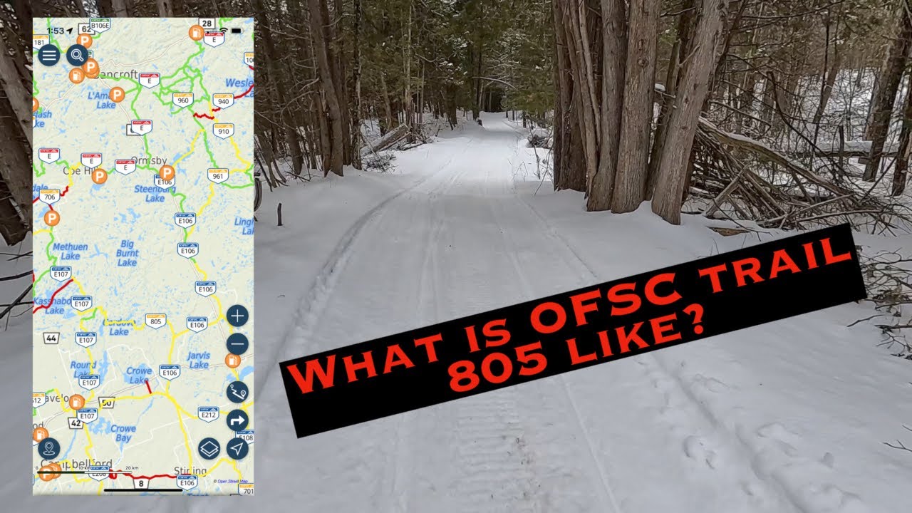 Snowmobile ride on OFSC trail 805. - YouTube