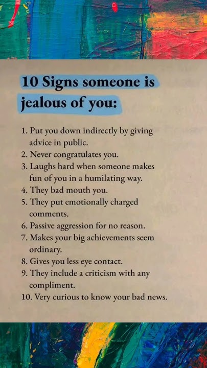 🌟 **10 Signs Someone Is Jealous of You: Unravel the Truth!** #jealousy #selfawareness # ...
