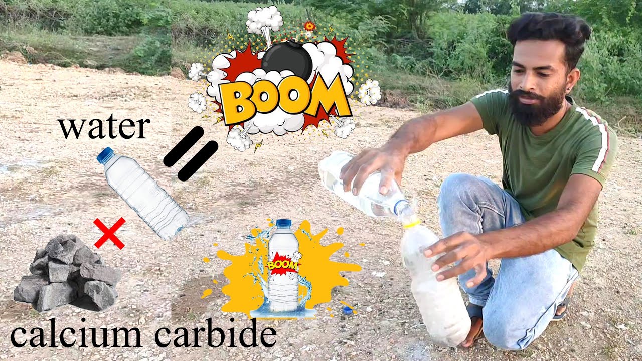 calcium carbide experiment - YouTube