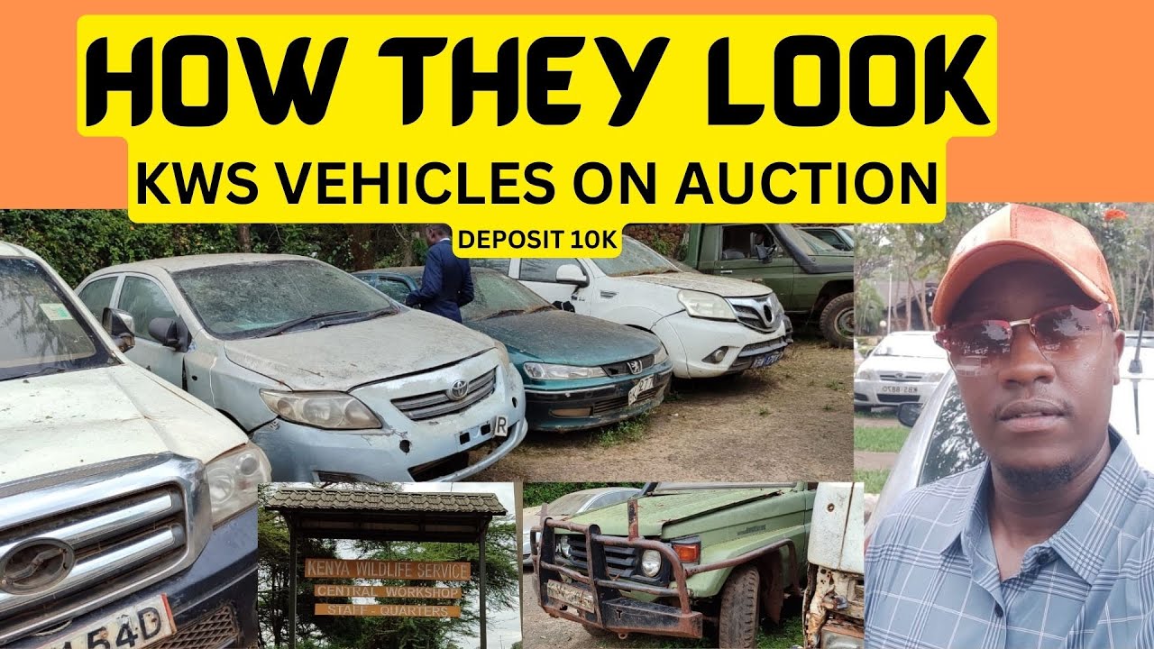KWS VEHICLES ON auction.. I tracked them kwa interiors of wildlife park ...