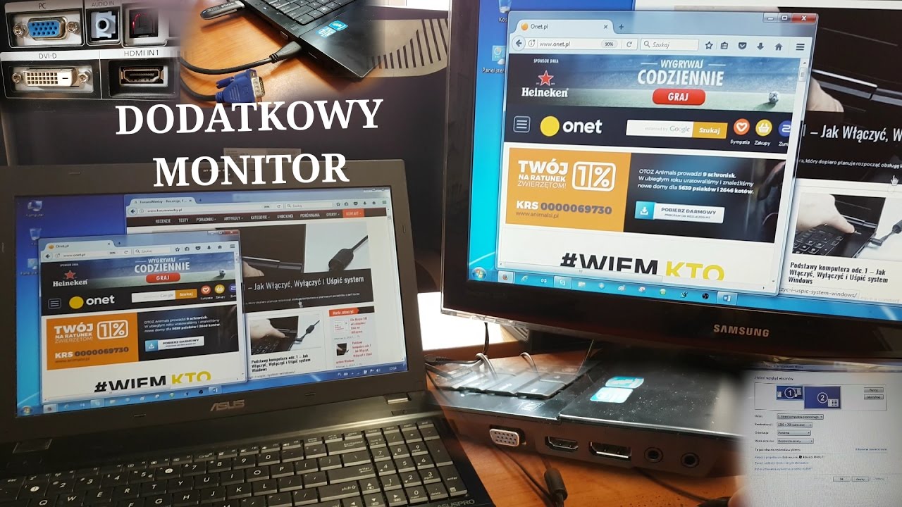 JAK PODŁĄCZYĆ DWA MONITORY DO LAPTOPA LUB KOMPUTERA PC? | ForumWiedzy ...