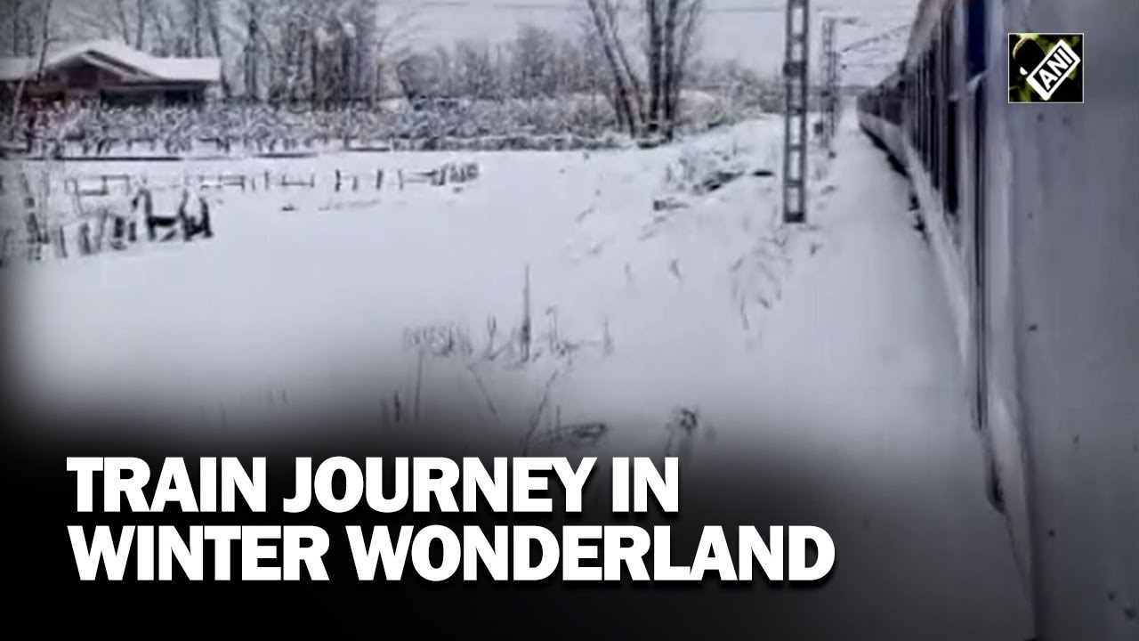 Stunning! Train plows through thick snow in Anantnag as J&K turns into ...