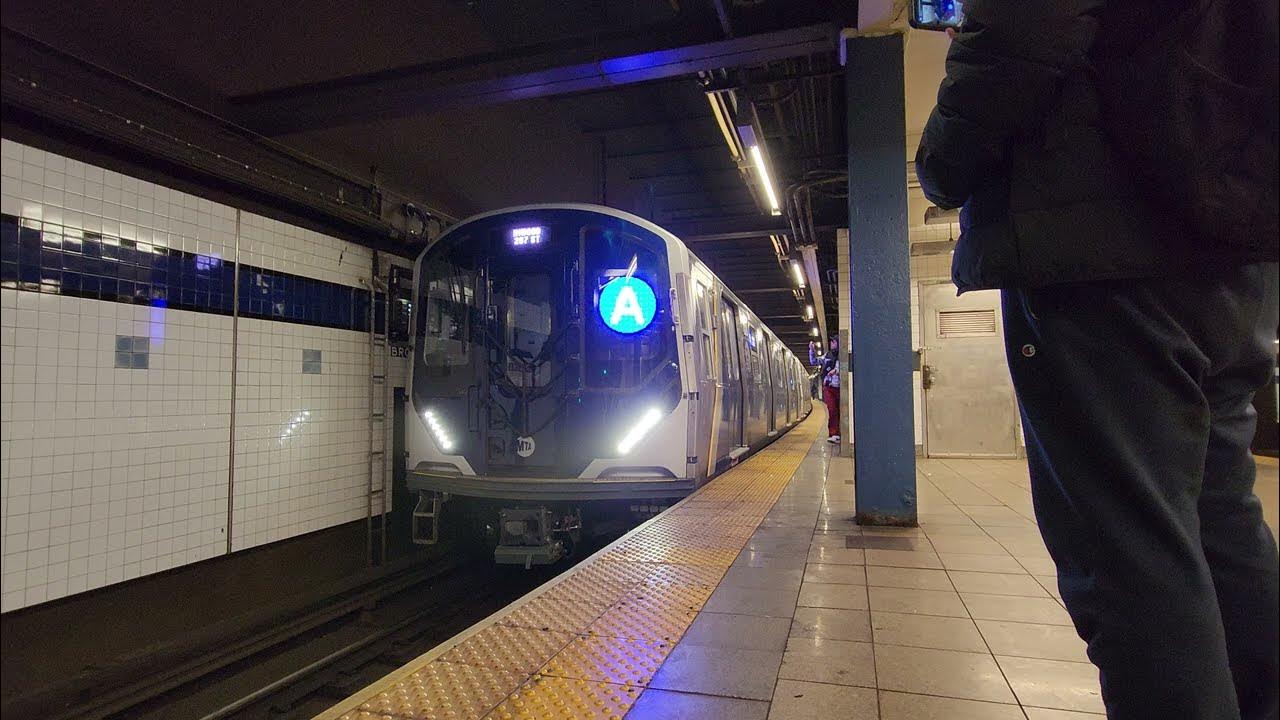 Nyc Subway Inwood 207th st bound R211 A train via F line leaving Broadway LAFAYETTE street - YouTube