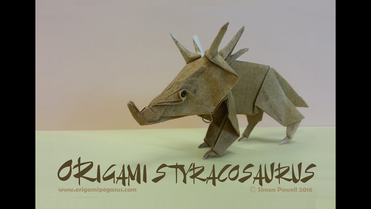 How To Make An Origami Styracosaurus - YouTube