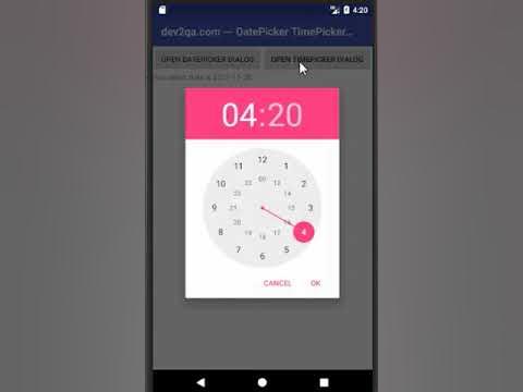 android datepickerdialog timepickerdialog spinner example - YouTube