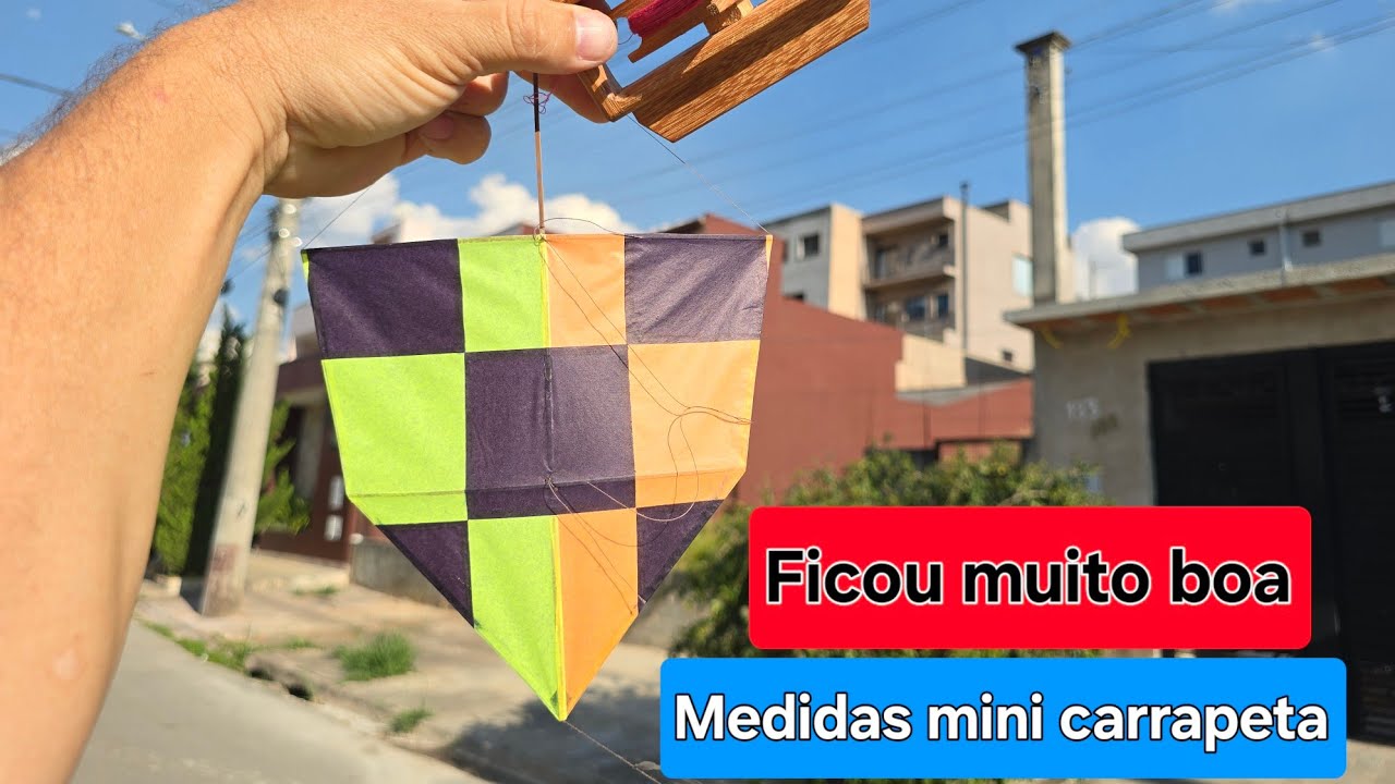 Fiz uma medida nova para vocês,mini pipa modelo carrapeta. - YouTube