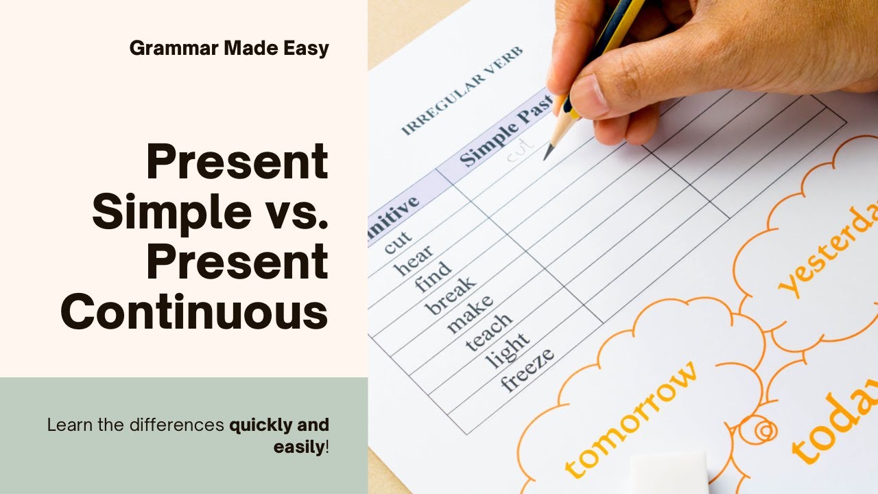 Present Simple and Present Continuous | comparison between present ...
