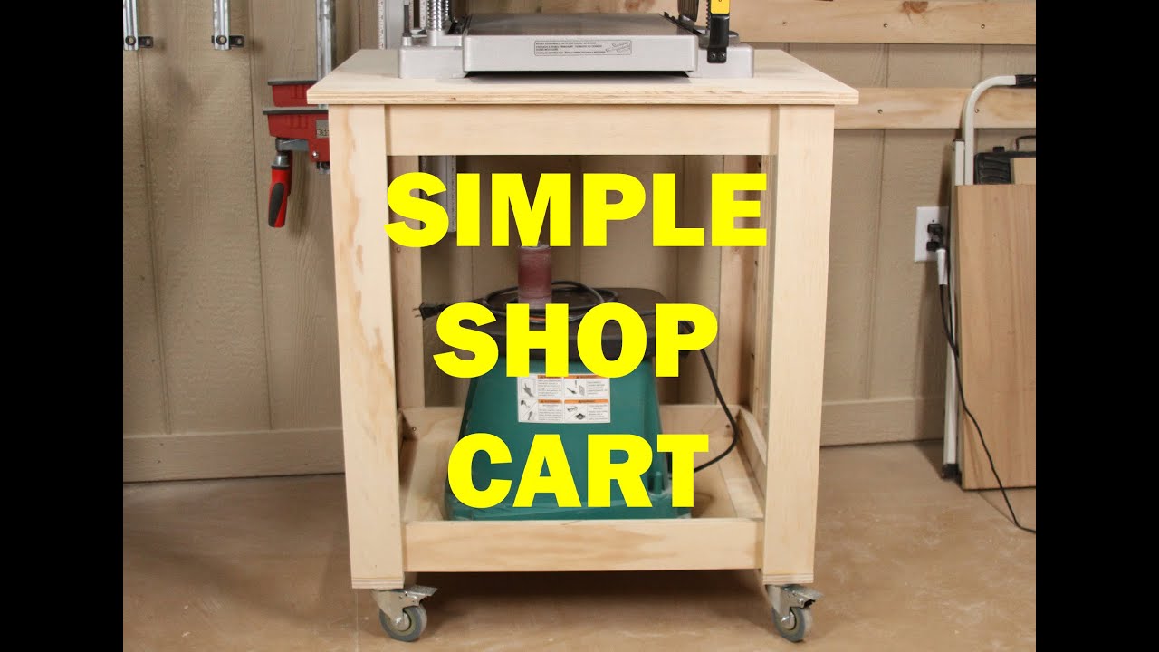 SIMPLE SHOP CART FOR BENCHTOP TOOLS - YouTube