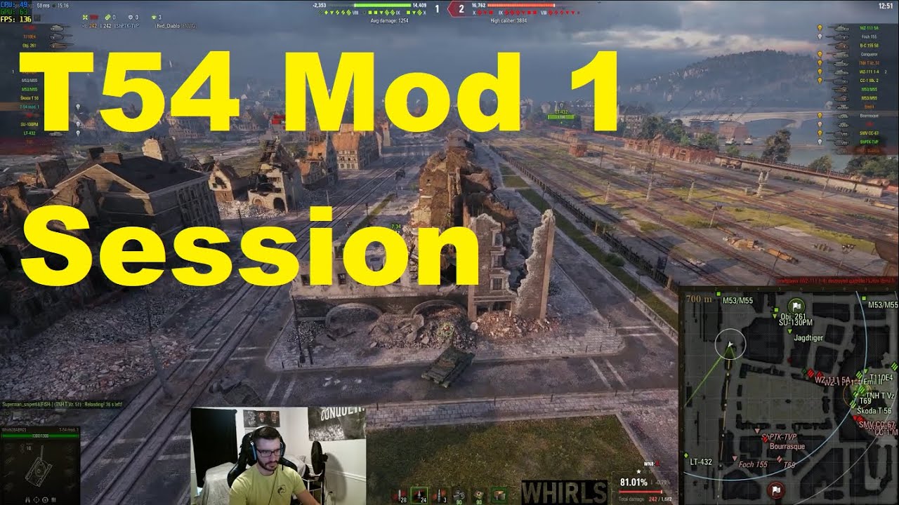 World of Tanks | T54 Mod 1 Session - YouTube