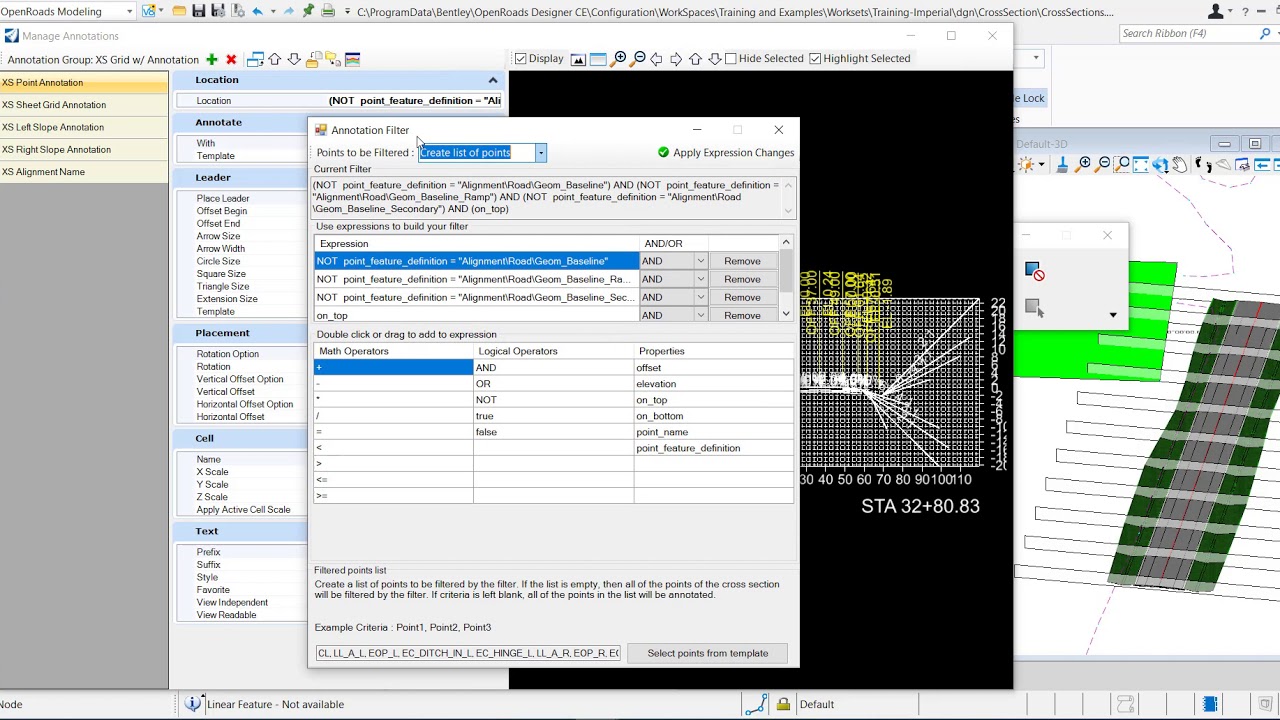 Cross Section Point Annotation - Troubleshooting the Location ...