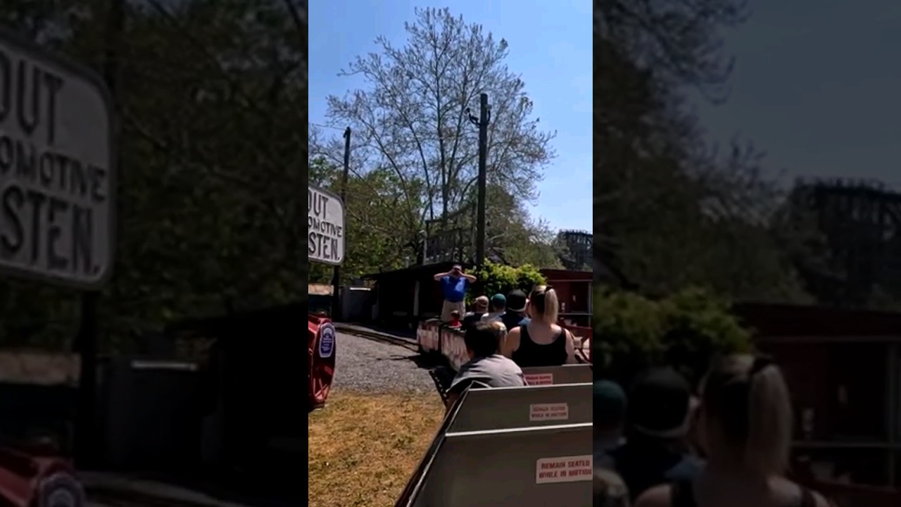 Dramatic "All Aboard!" on the Pioneer train at Knoebels (06/01/2023 ...