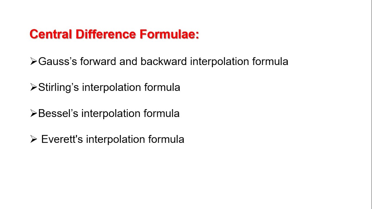 Lecture 20 Everett's Interpolation Formula - YouTube