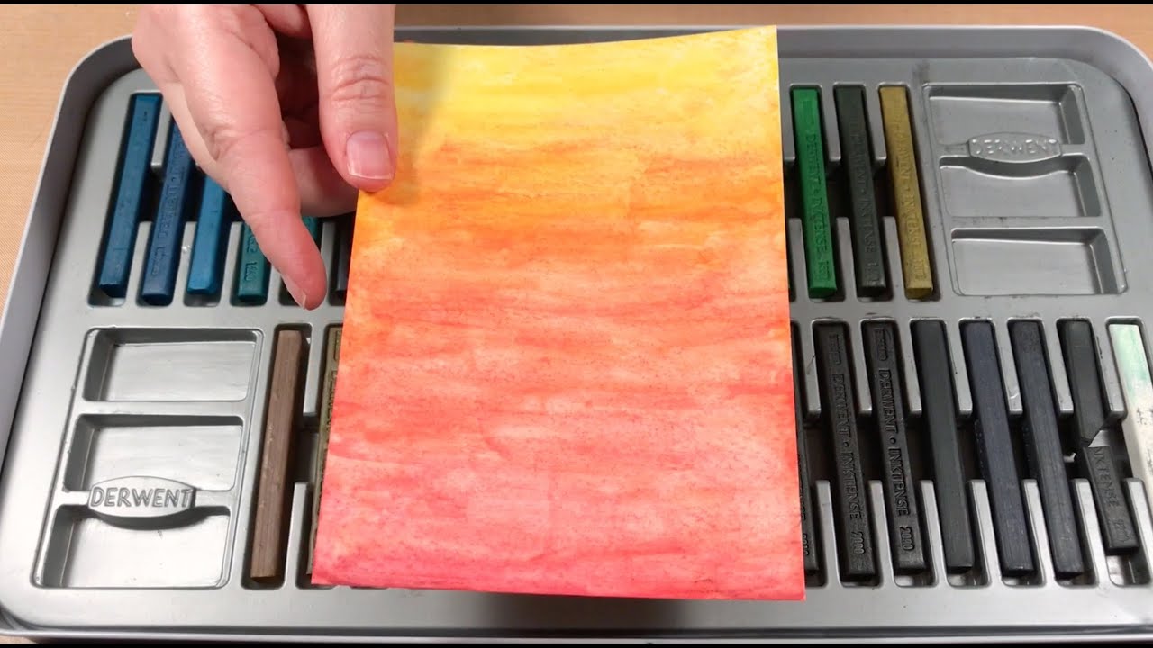 10. Derwent Inktense Blocks 3 Ways - Inky Backgrounds - YouTube