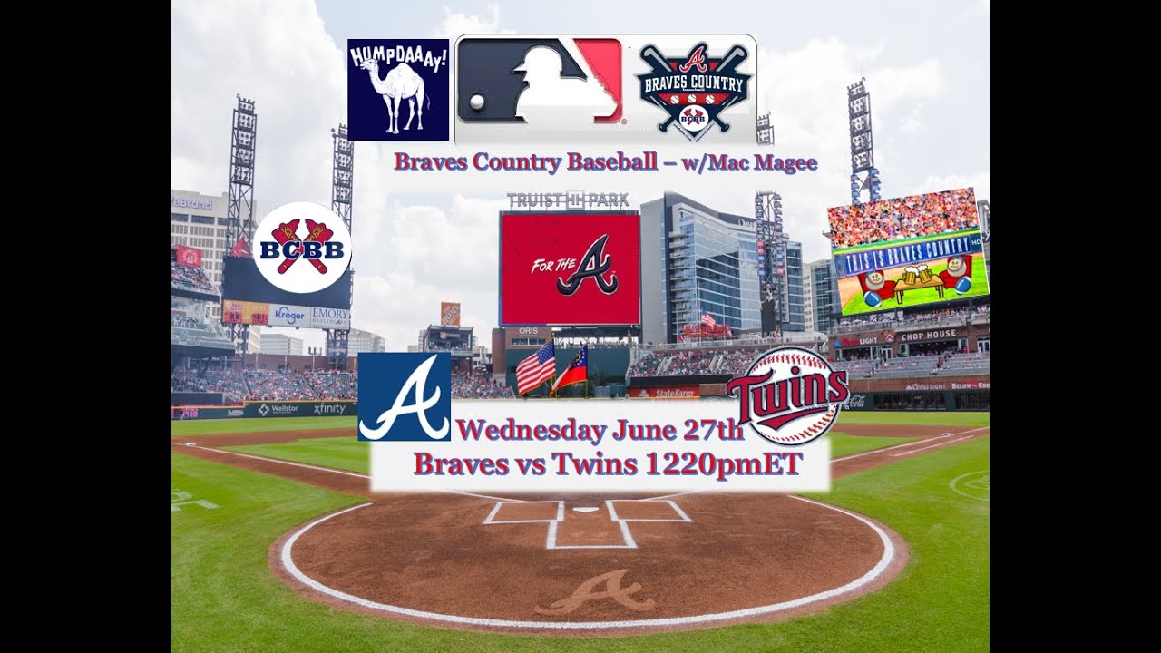 Atlanta Braves vs Minn Twins game 3 | 6/28/23 LIVE Stream MLB Play-By ...