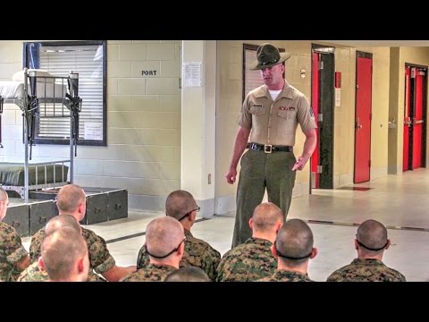 Parris Island Recruits Meet Marine Corps Drill Instructors