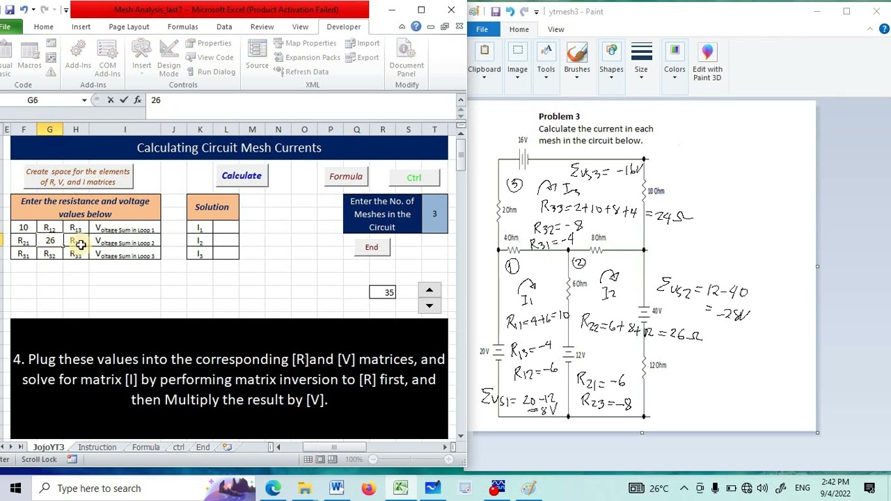 Mesh Analysis by Inspection Method (Part 2) - YouTube