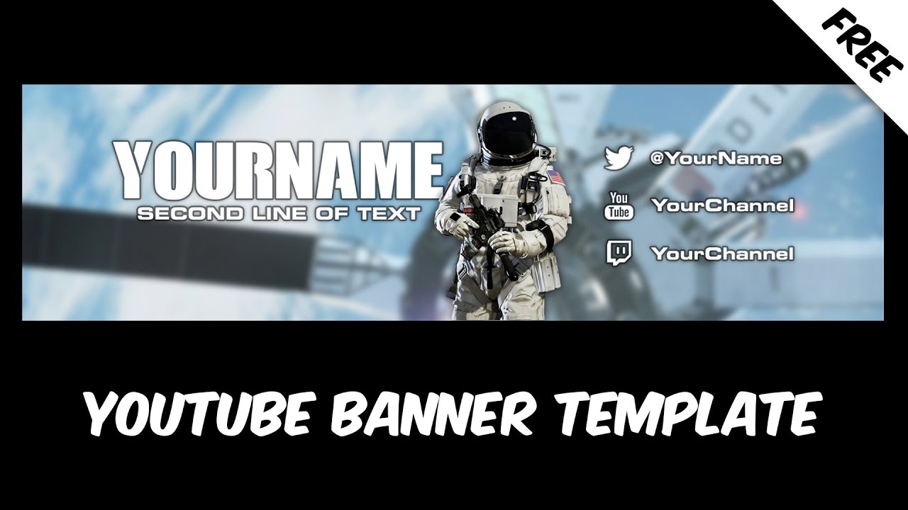Infinite Warfare (Astronaut) - YouTube Banner Template + Download - YouTube