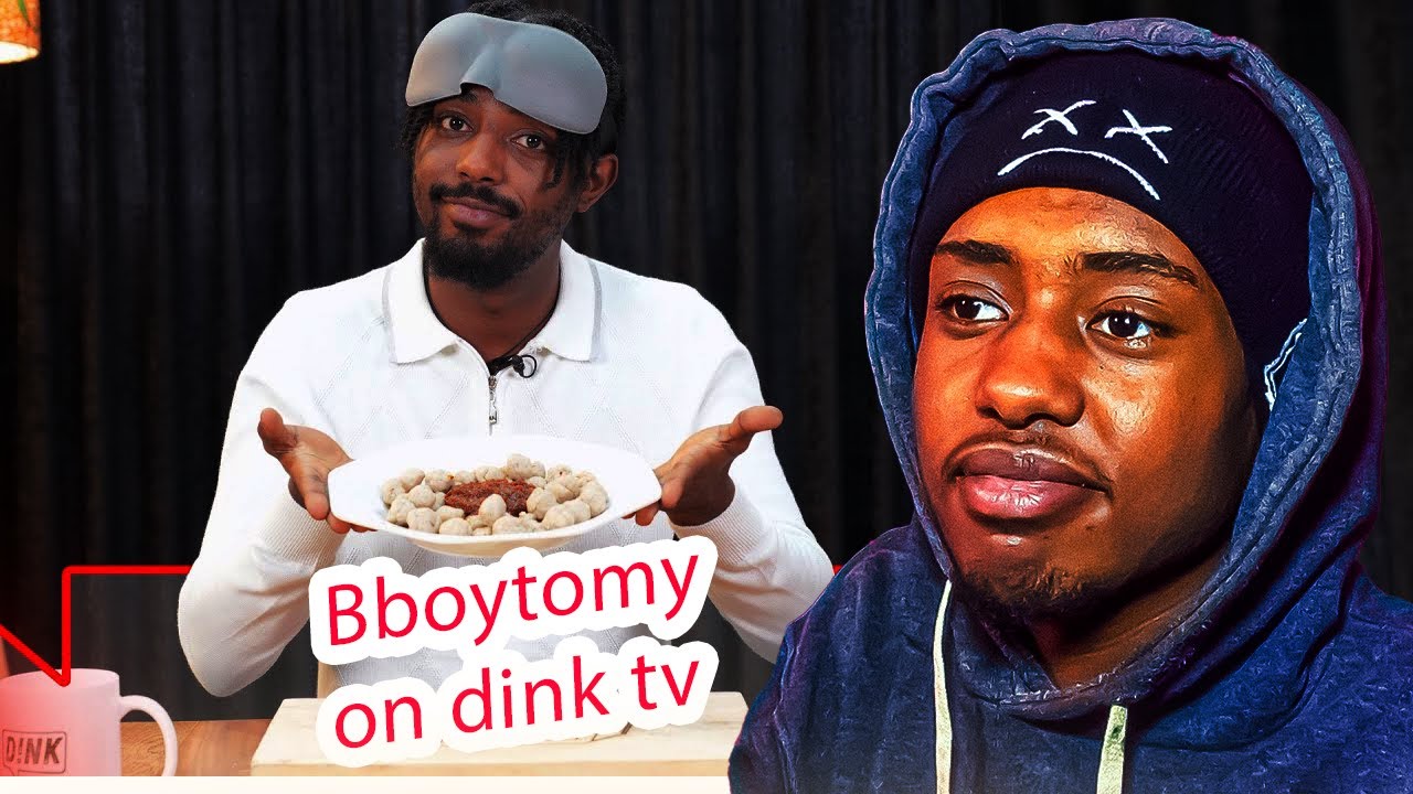 bboy on dink tv testing blindfold food - YouTube