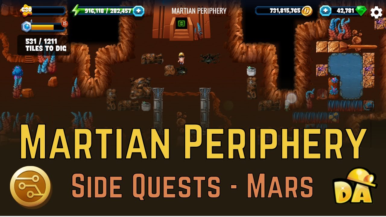 Martian Periphery - Mars Side Quests - Diggy's Adventure - YouTube