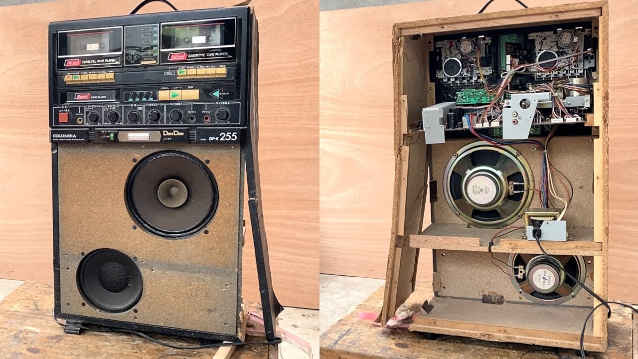 Restoration double cassette/8track karaoke player - YouTube