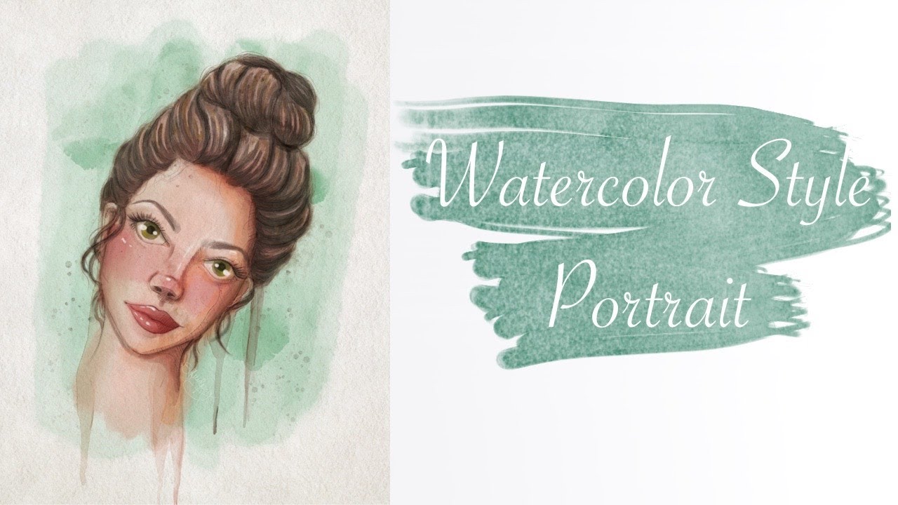 Watercolor Style Portrait in Procreate (Speedpaint) - YouTube