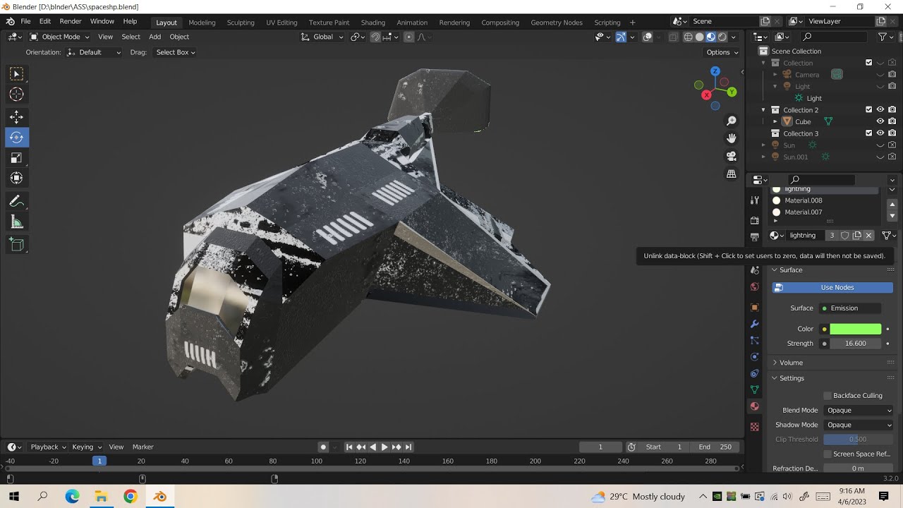 HOW TO MAKE LOW POLY SPACESHIP in Blender 3.2 (TIME LAPSE) - YouTube