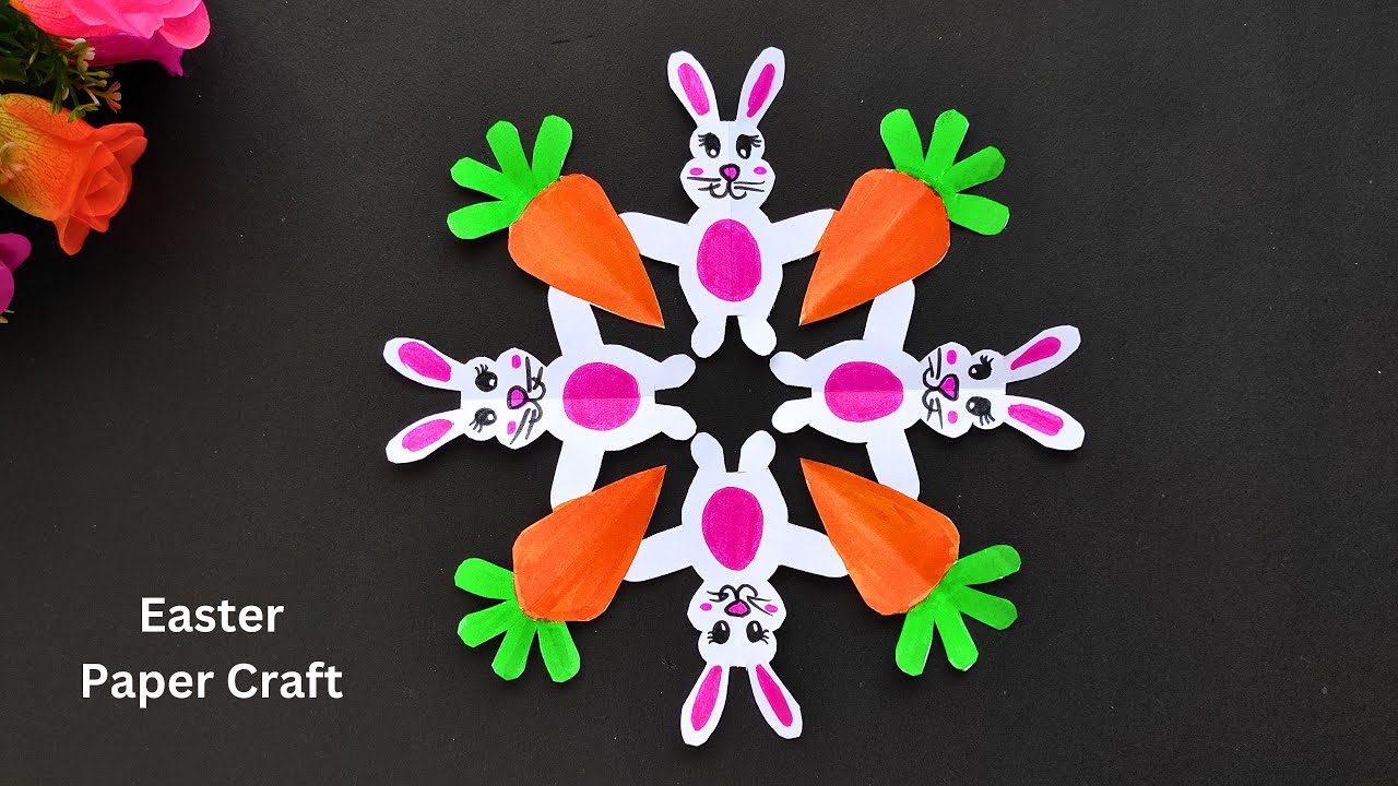 Easter Paper Crafts | Easter Craft | Easter Bunny Paper Cutting ...
