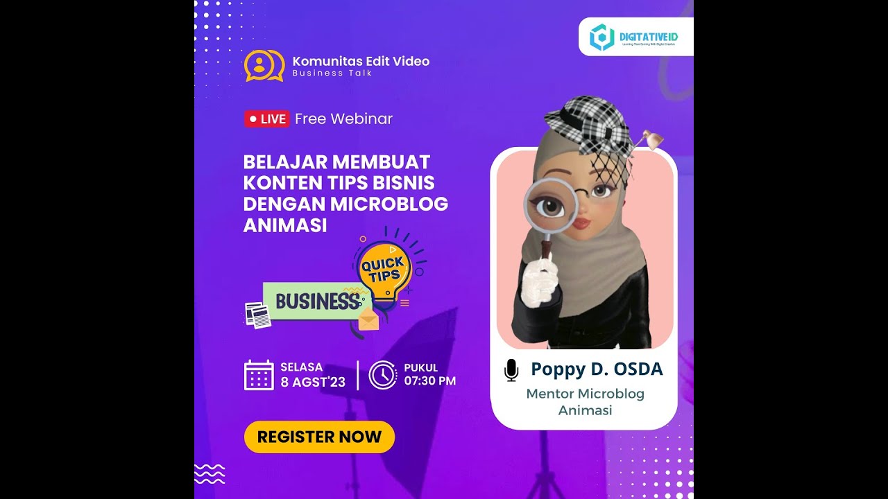 BELAJAR MEMBUAT KONTEN TIPS BISNIS DENGAN MICROBLOG ANIMASI - YouTube