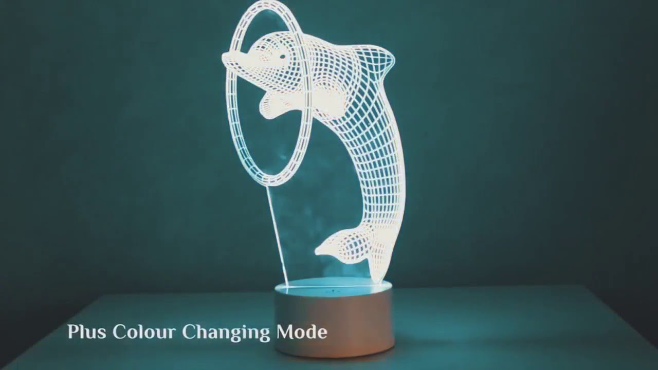 DOLPHIN 3D ILLUSION LED - YouTube