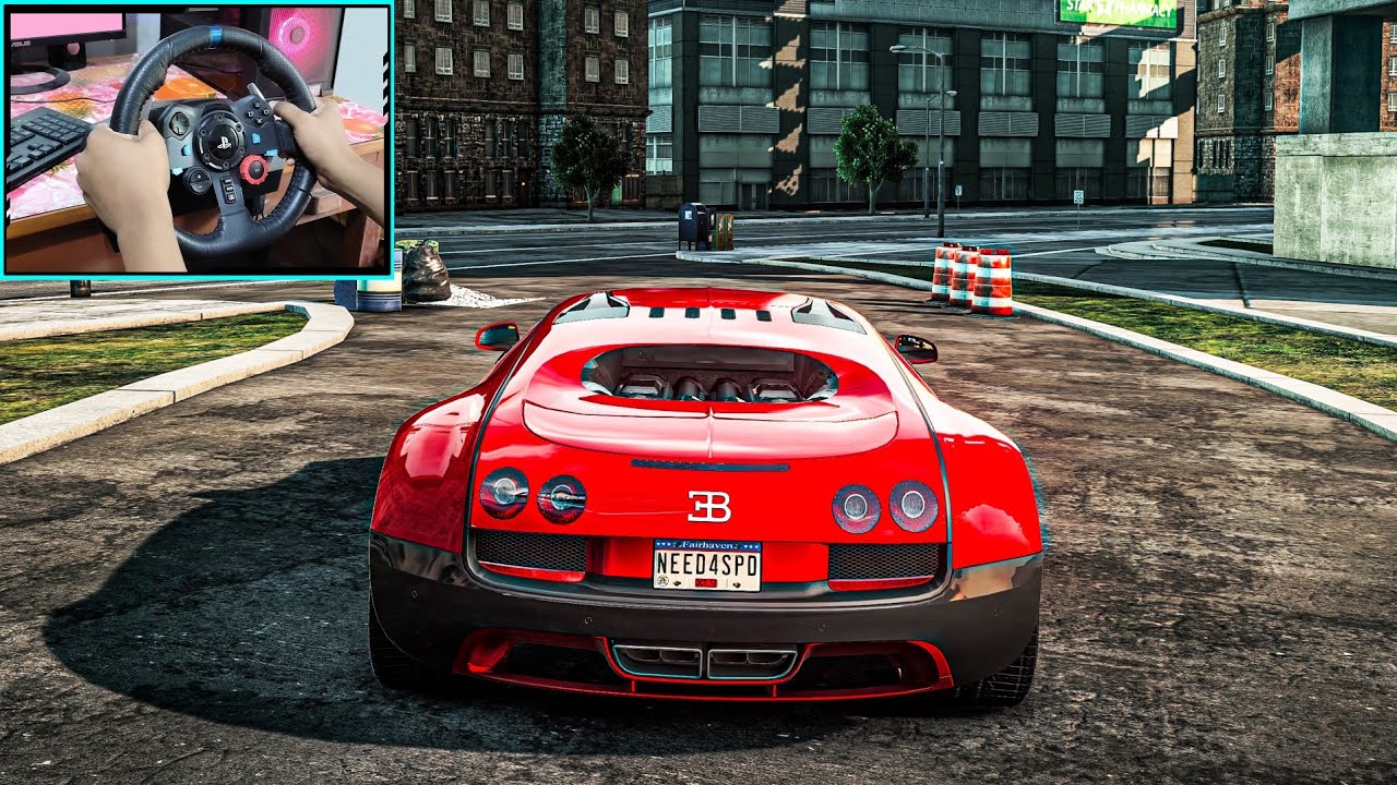 Bugatti Veyron - NFS Most Wanted - Logitech G29 Gameplay - YouTube