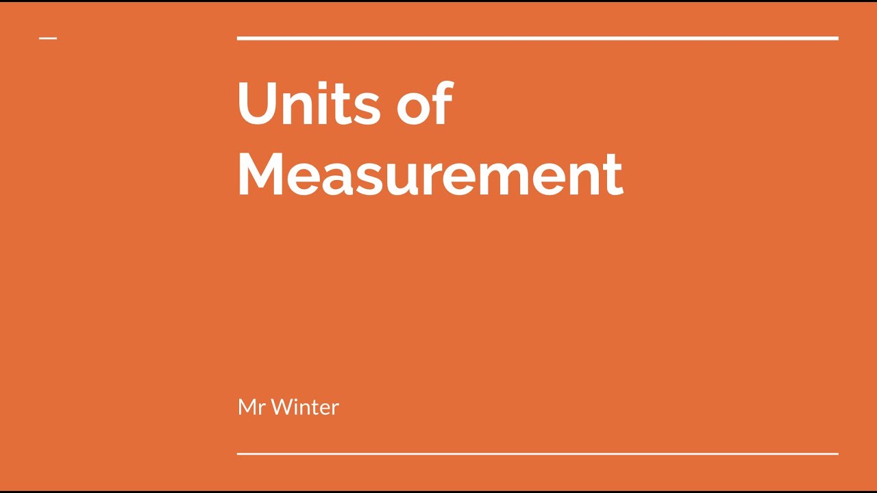 AP Chemistry Videos- Units of Measurement - YouTube