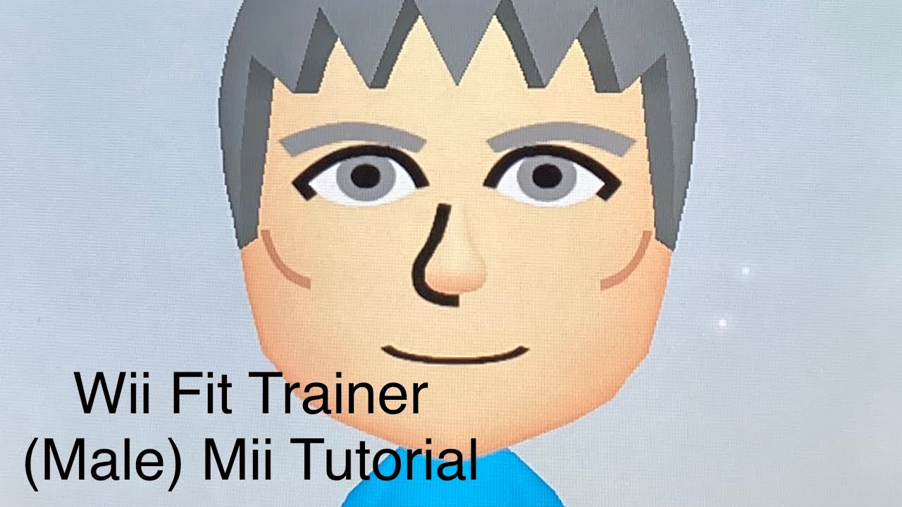 Wii Fit Trainer (Male) Mii Tutorial - YouTube