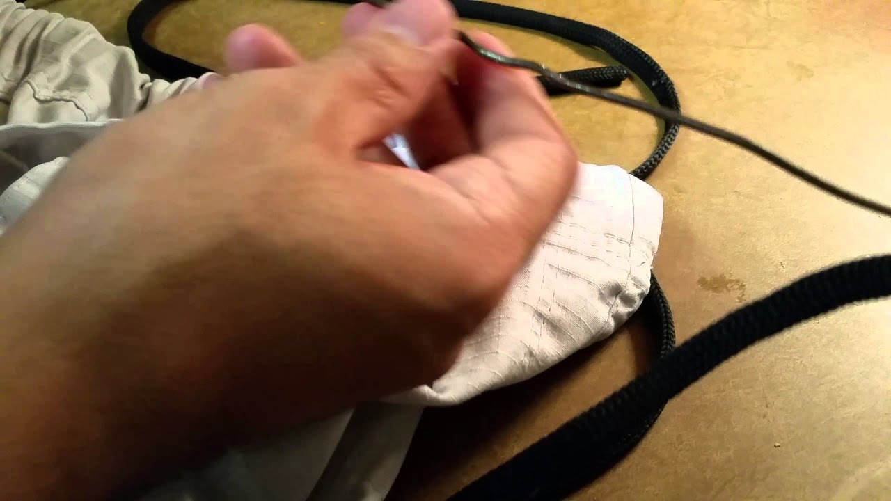 Inserting gi string with a hanger - YouTube