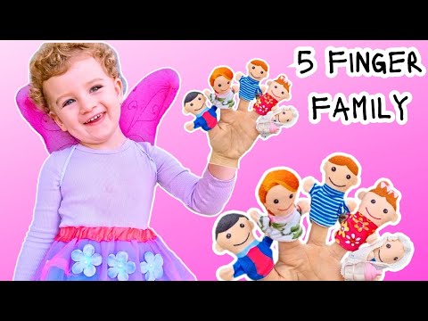 Five finger family song | Nursery rhymes | kids songs | finger puppets ...