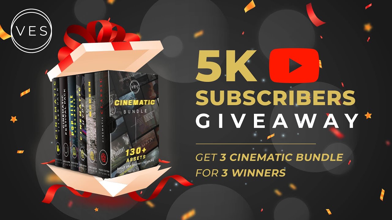 3 Cinematic Bundle to Win! (5K Giveaway) - YouTube