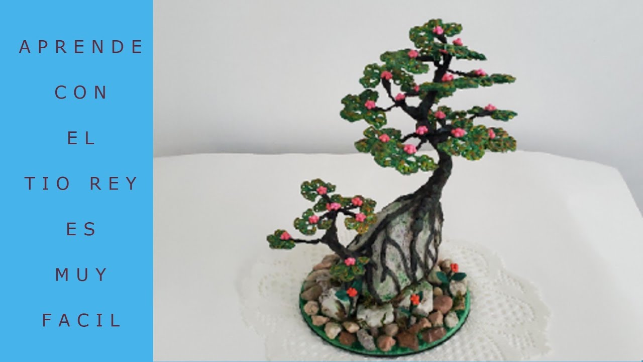 como hacer un bonsai artificial con alambre ,papel mache y carton todo ...