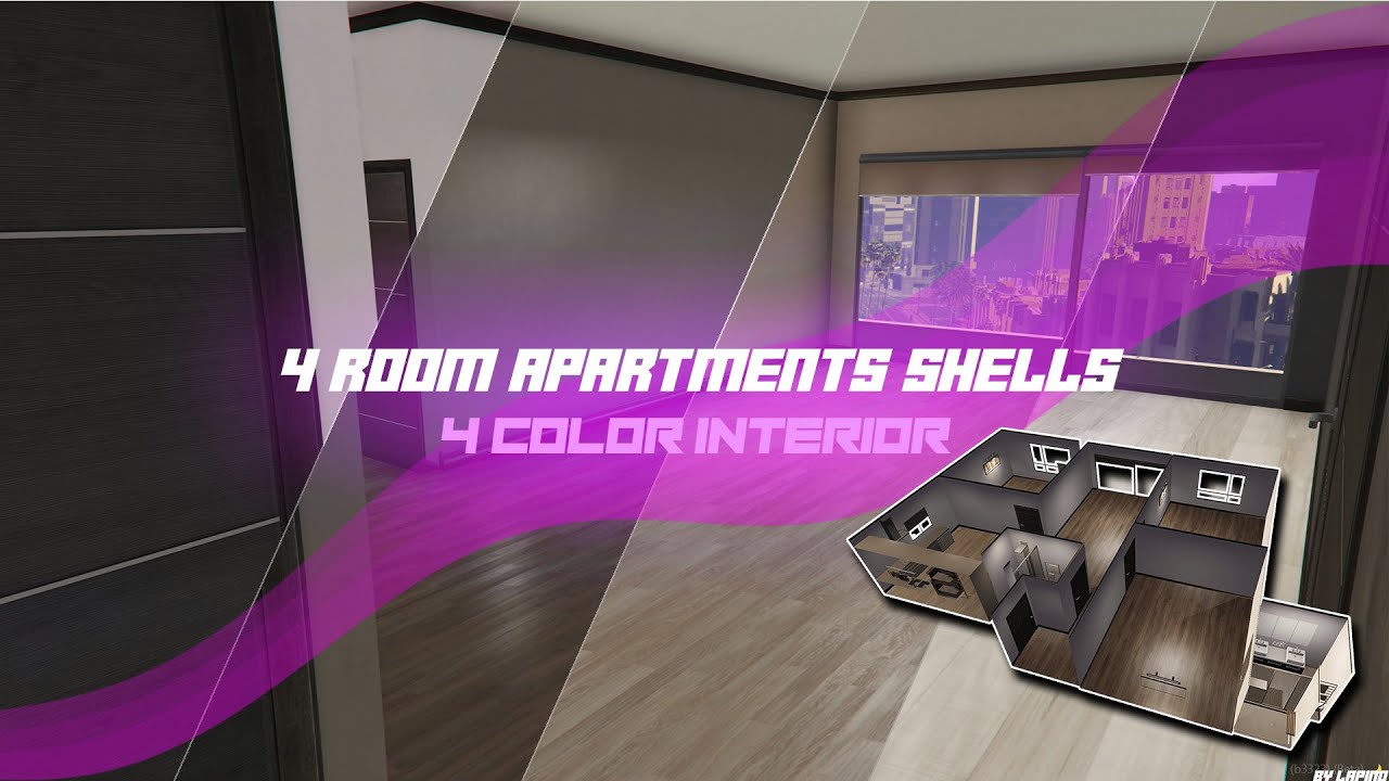 [MLO] 4 Rooms Apartments Shell - (4 Color Interiors, Bathroom and ...