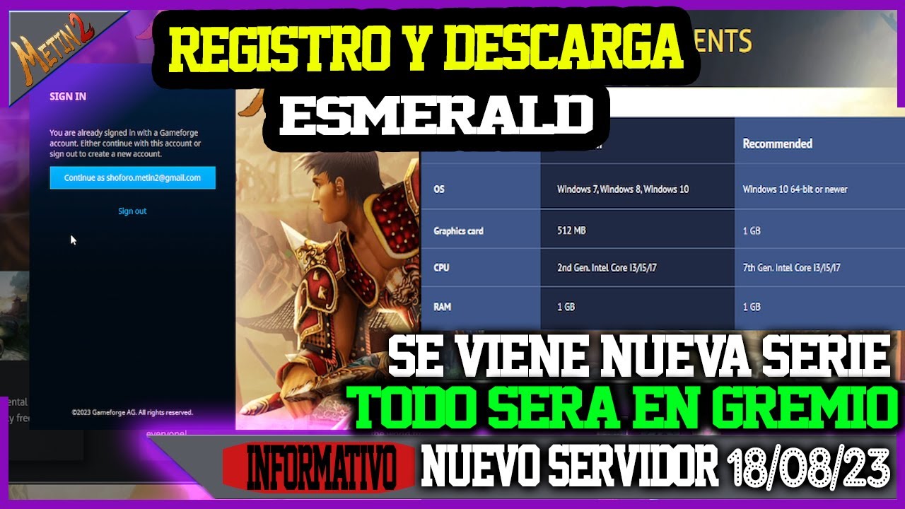 COMO DESCARGAR E INSTALAR METIN2 - SERVIDOR ESMERALD OPINIONES | METIN2 @metin2 - YouTube
