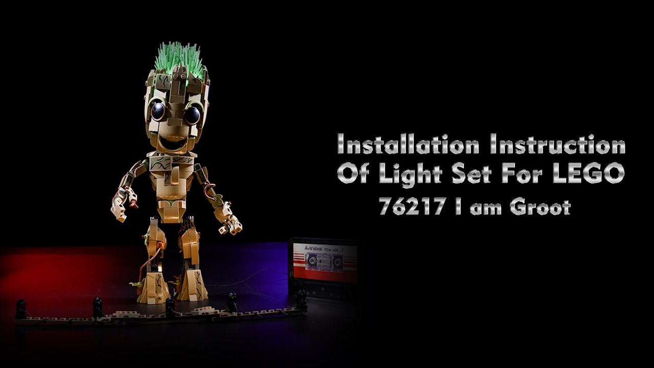 Installation Instruction Of Light Set For LEGO 76217 I am Groot. - YouTube