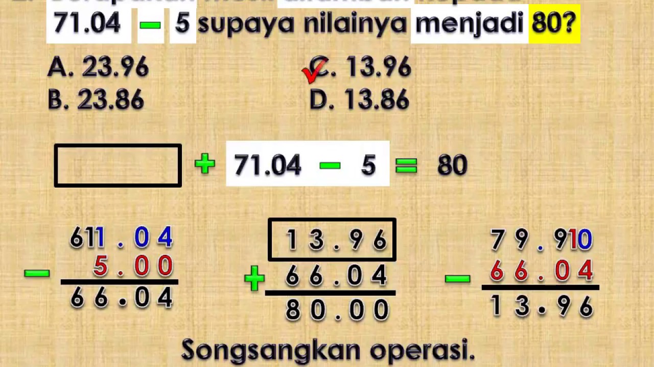 TAHUN 6 : OPERASI BERGABUNG PERPULUHAN - YouTube
