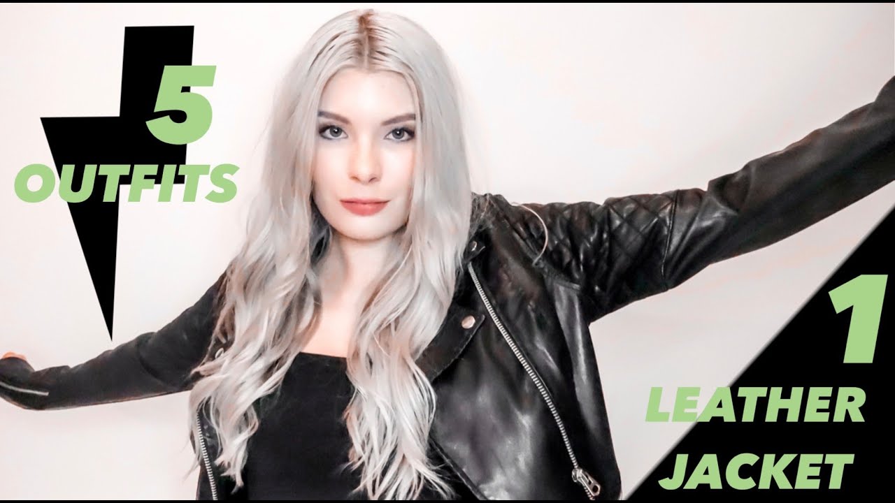 5 Outfits, 1 Leather Jacket | How to Style a Leather Jacket Five ...