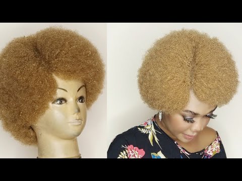 HOW TO: KEEP VISIBLE SIDE PART LINE ON AFRO WIG PERMANENTLY - YouTube