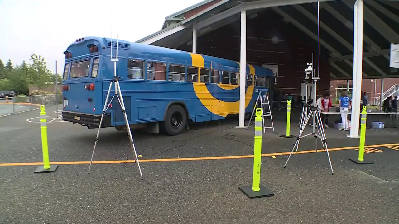 Transforming an old bus into a lab for students - YouTube