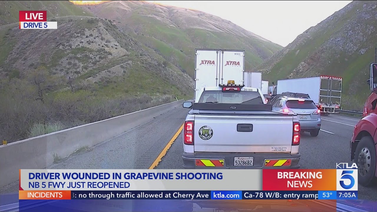 NB lanes of 5 Freeway finally reopen hours after shooting - YouTube