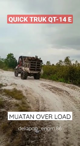 OVER LOAD MUATAN | QUICK TRUK QT-14 E | MUATAN SAWIT - YouTube