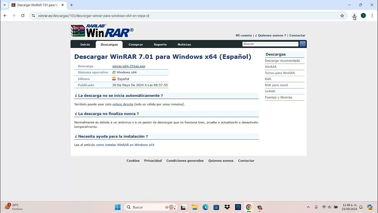 Como descargar e instalar Winrar 2024 - YouTube
