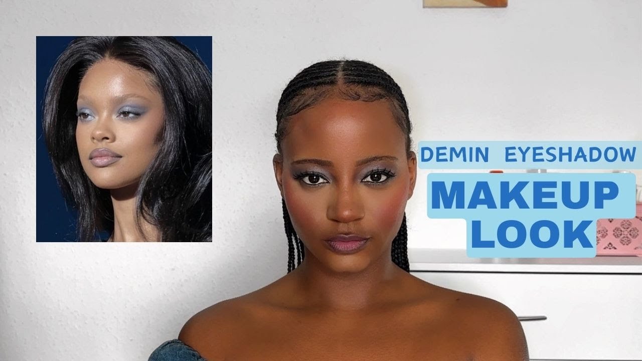 I tried the denim makeup look trend | makeup tutorial | blue eyeshadow ...