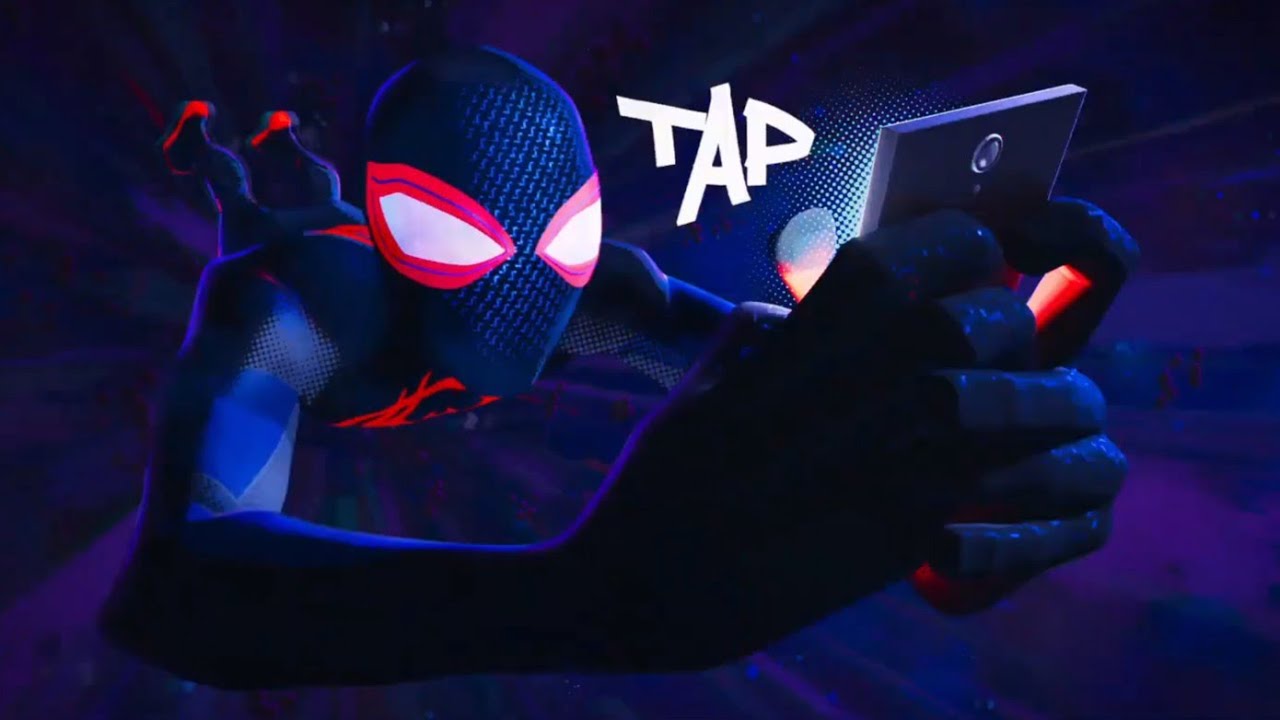 Spider-Man: Across The Spider-Verse | "Miles Texting dad while fighting ...