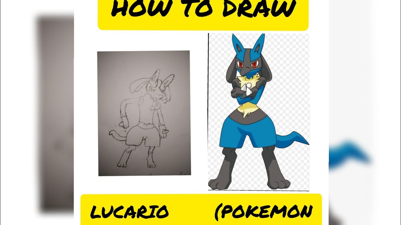 HOW TO DRAW LUCARIO (POKEMON)||BY SRISHANTH||V.SRISHANTH'S IDEAS - YouTube